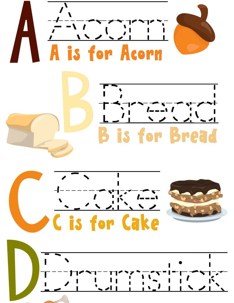 Preschool Thanksgiving Alphabet Worksheets Archives - With Printables