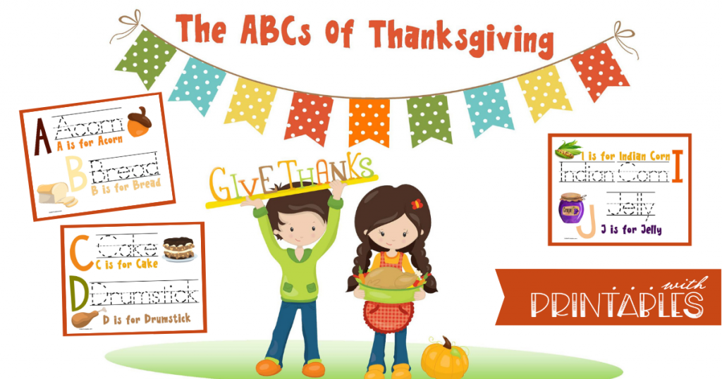 Preschool Thanksgiving Alphabet Worksheets - With Printables