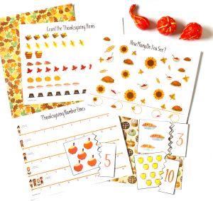 Thanksgiving Learn to Count Activity Pack - With Printables