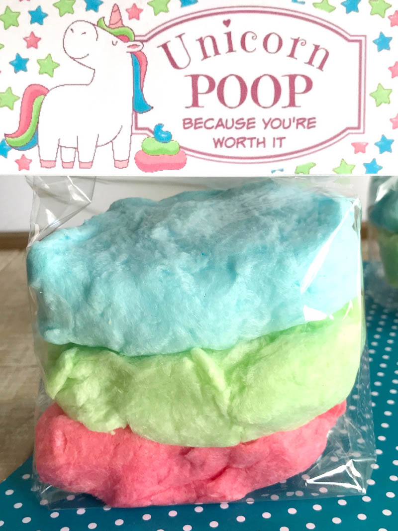 Unicorn Poop Treat Bag Toppers for Valetine's Day or Any Time! - With Printables